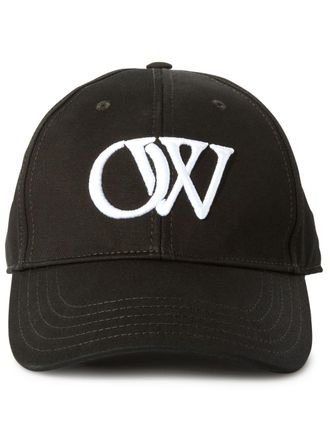 Off-white Baseballkappe mit OW-Stickerei - Schwarz