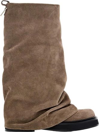 The Attico Stiefel - Suede Robin Combat Boots - Gr. 37,5 (EU) - in Beige - f&uuml;r Damen
