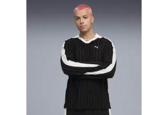 Puma Poloshirt T7 Relaxed Langarmpolo Herren