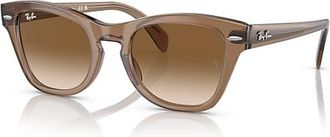Ray-Ban Rb0707s Sonnenbrillen Hellbraun Transparent Fassung Braun Glas 53-21