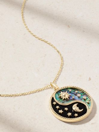 L'atelier Nawbar Moonlight Harmony Kette Aus 18 Karat Gold Mit Mehreren Steinen