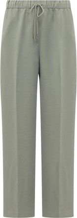 Calvin Klein Femme, Pantalons, Vert, Taille: 40 FR Pantalon Souple en Twill avec Cordon de Serrage