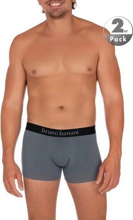 Bruno Banani Herren Shorts grau Baumwolle & Mix unifarben