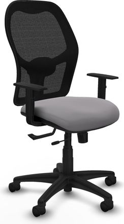 Piqueras y Crespo B&uuml;rostuhl aus Netzgewebe mit 1D-Armen, h&ouml;henverstellbare Lendenwirbelst&uuml;tze, ausgestattet mit Syncro/Traslack und Schneideschaum, mit Nylonrollen 50 m