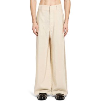 Christophe Lemaire Straight Taillored Pants in Dry Silk