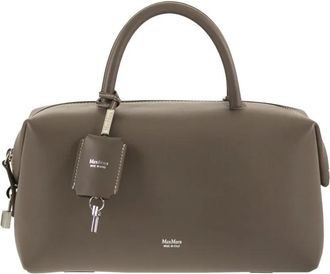 Max Mara Hobo Bags - Holdallm - Medium Satchel In Natural Leather - Gr. unisize - in Grau - f&uuml;r Damen