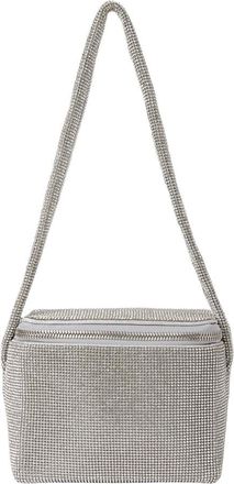 Kara Femme, Sacs, Gris, Taille: ONE Size Crystal Mesh Cooler Shoulder Bag