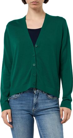 Benetton Damen Strickjacke, grün, M