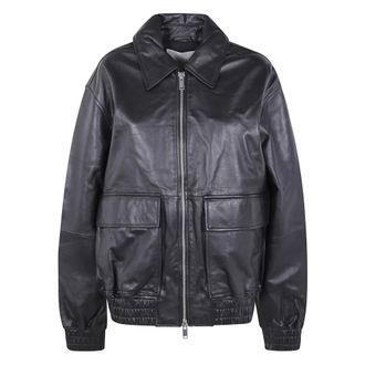 STUDIO NICHOLSON Homme, Vestes, Noir, Taille: L Blouson Aviateur en Cuir