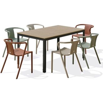 DCB Garden Dcb Garden - boston - Ensemble repas de jardin 6 places en aluminium