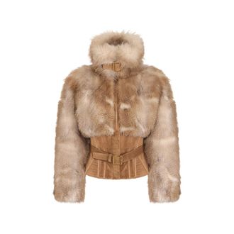 Elisabetta Franchi Fur-effect Bustier Jacket