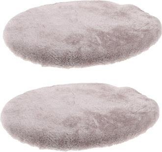 Artibetter MOTHNUR 2 St&uuml;ck Weicher Grauer Toilettensitzbezug aus Pl&uuml;sch Waschbarer Wiederverwendbarer Wc-deckelbezug mit Elastischem Rand f&uuml;r Runde und Ovale Sit