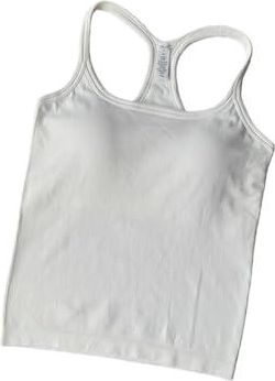 Generic D&eacute;bardeurs d&eacute;t&eacute; c&ocirc;tel&eacute;s sans manches pour femme - Sans manches - Coupe ajust&eacute;e - Bretelles de base - Haut dentra&icirc;nement &agrave; superposition pour femme, bl