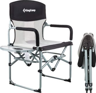 KingCamp Camping Falt Stuhl Director Klapp Sessel Garten Outdoor Armlehne 136 kg