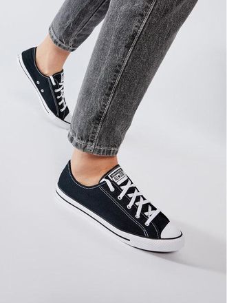 Converse Sneakers aus Stoff Chuck Taylor All Star Dainty Ox 564982C Schwarz