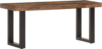 vidaXL Banc en bois avec veines multicolores et structure en acier différentes tailles Taille : 110 cm