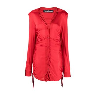 ADĀMO Andrea Adamo Hemdblusenkleid - - Dresses - Damen - Rot - XS
