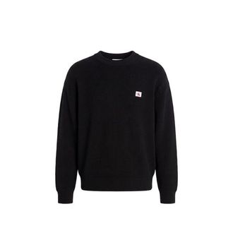 Calvin Klein Pull droit en maille &agrave; logo en coton