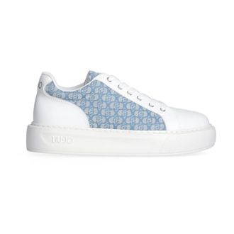 Liu Jo High Sole Sneakers Monogram Jacquard Denim - - Shoes - Damen - Wei&szlig; - 38 EU