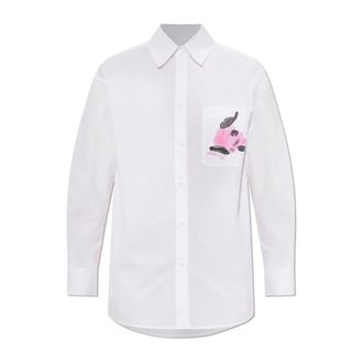 Marni Femme, Blouses et Chemises, Blanc, Taille: 40 FR Chemise oversize avec poche