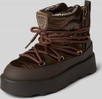 Blauer Boots mit Label-Patch