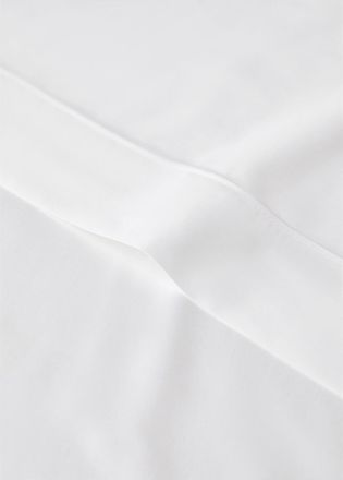Mango Drap plat coton satin 600 fils finition liser&eacute; lit 200 cm blanc - Home - Lit 200 cm - MANGO HOME