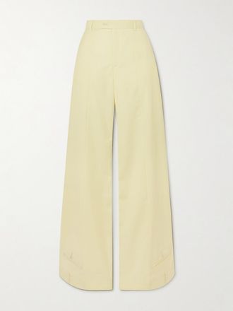 BETTTER Pantalon Large En Laine Mélangée Upside-down - Crème