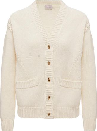 Moncler Cardigan à col en V en laine et cachemire