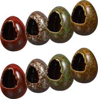 Lurrose 8 St&uuml;ck Keramik Trockeneisbeh&auml;lter Kleine Tischdekoration Langlebige Sashimi Dekovasen f&uuml;r Hochzeiten und Partys