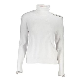 Patrizia Pepe Femme, Pulls, Blanc, Taille: 36 FR Pull Col Roul&eacute; &agrave; Manches Longues