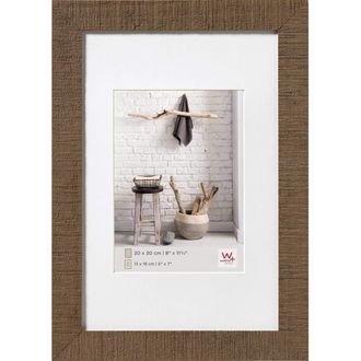Walther Design Bilderrahmen braun 10 x 15 cm mit Passepartout, Home Holzrahmen HO015P
