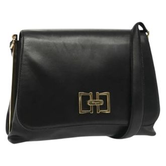 Ferragamo Pre-owned Leder-Umh&auml;ngetasche - - Pre-owned - Damen - Schwarzk - ONE SIZE