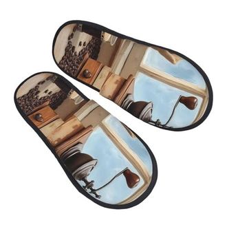 Generic Pantoufles Moelleuses Impression De Grains De Caf&eacute; &Agrave; La Lampe &Agrave; Huile Chaussures L&eacute;g&egrave;res Maison Chaussons Pour Unisex Ext&eacute;rieur Femme M