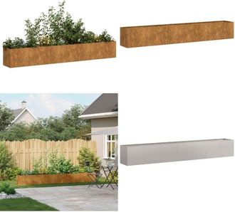 vidaXL Vidaxl - Jardini&egrave;re rouill&eacute; 280x40x40 cm acier inoxydable