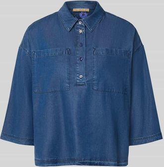 Smith & Soul Relaxed Fit Bluse aus Lyocell-Mix mit Polokragen
