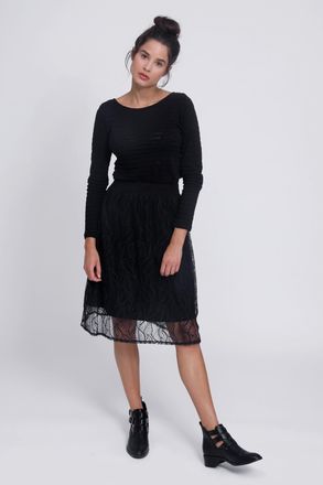 Lovjoi Damen vegan Rock Taru Schwarz