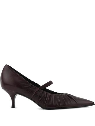 PAUL WARMER escarpins Vendome 60 mm à plis - Rouge