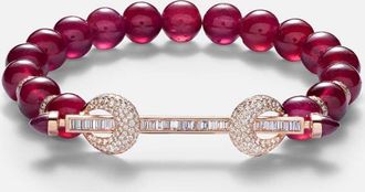 Ananya Armband Chakra aus Rubinen mit 18kt Ros&eacute;gold und Diamanten