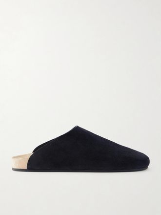 The Row Chaussons De Ville En Daim Hudson - Noir