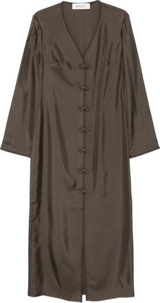 R&oacute;he Frog Button Midi Dress