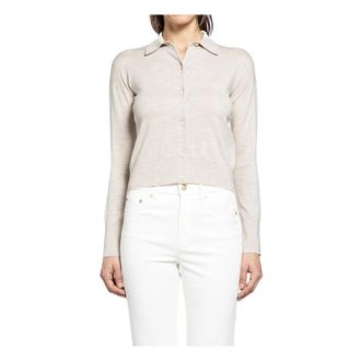 Max Mara Femme, Pulls, Beige, Taille: 38 FR Cardigan F&eacute;minin en Laine