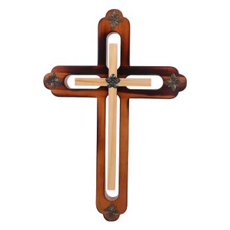 BESPORTBLE Wandkreuz 23x3x34cm Tischkreuz und Holzwandkreuz mit Abgerundeten Kanten f&uuml;r Christliche Wohnkultur Multifunktionale Kirchen und Gebetsraum Deko