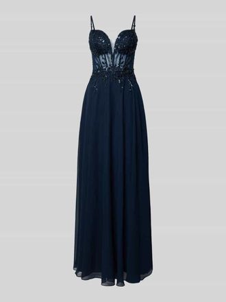 Luxuar Fashion Abendkleid mit Perlen und Pailletten