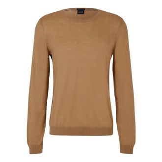 HUGO BOSS Homme, Pulls, Beige, Taille: XL Pull en maille à col rond