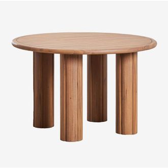 Sklum Sklum - Table de jardin ronde en bois dacacia Ginara &Oslash;120 cm