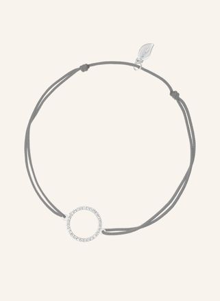 Leaf Freundschaftsarmband Circle Aus 18 Karat Wei&szlig;gold Mit Diamanten grau
