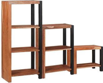 vidaXL Regal 3 pcs Braun 50 x 30 x 110 cm Massivholz Akazie vidaXL