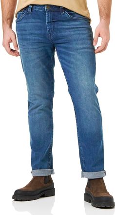 Tom Tailor Herren Josh Regular Slim Jeans 1034661, 10281 - Mid Stone Wash Denim, 32W / 34L