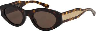Gucci Sonnenbrille mit ovalem Rahmen - - Accessories - Damen - Braun - 52 MM