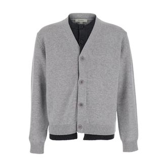 J.W.Anderson Double Layer Cardigan - - Knitwear - Herren - Grau - S
